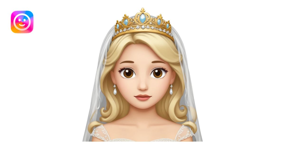 bride veil, hair and tiara emoji | AI Emoji Generator