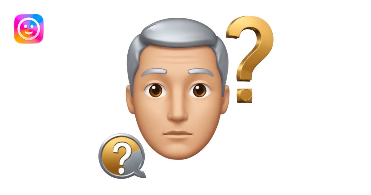 bust of a man with a question mark emoji | AI Emoji Generator