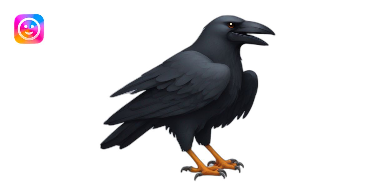 crow sitting on wolf emoji | AI Emoji Generator