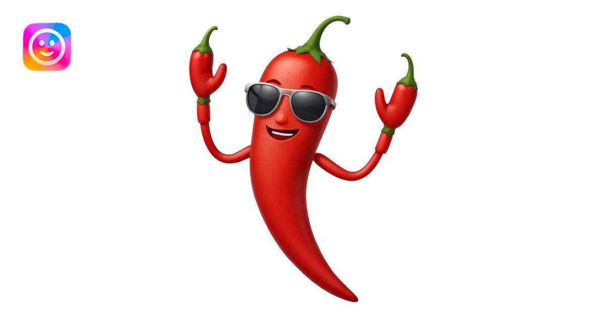 A chili pepper, with legs, arms, and a face. It can be seen wearing ...