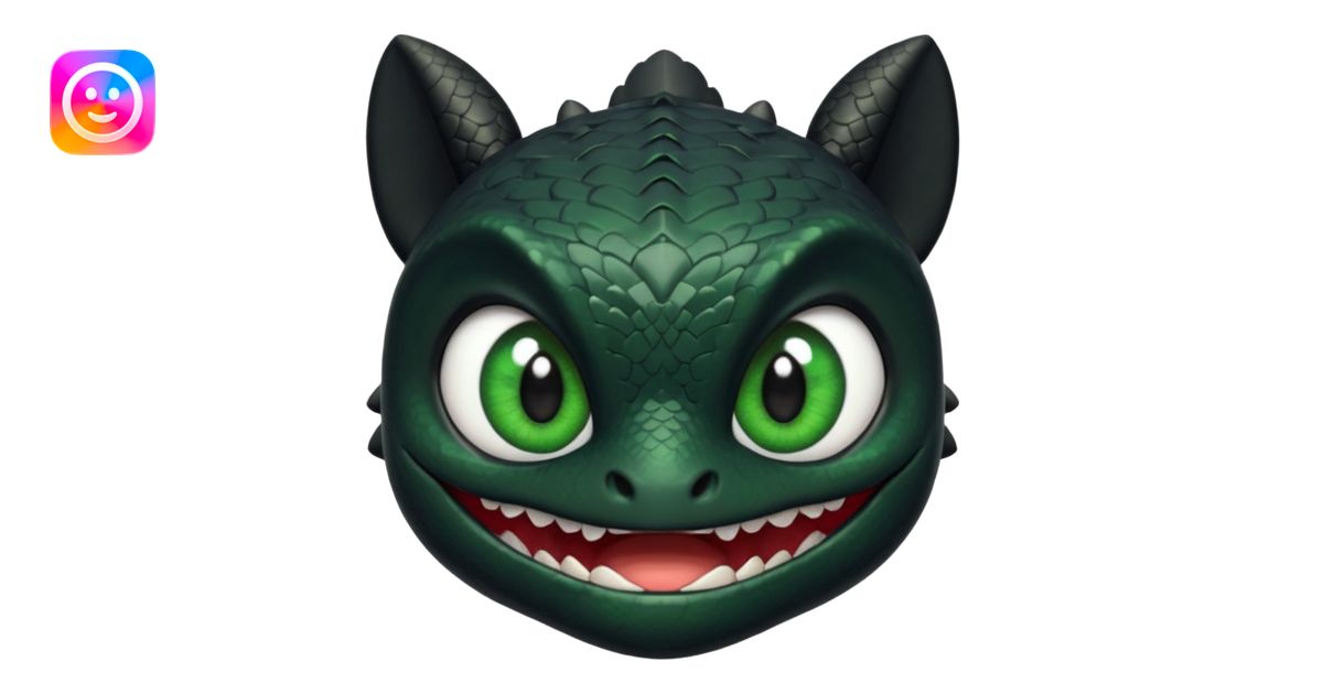 Toothless face only from how to train your Dragon emoji | AI Emoji ...