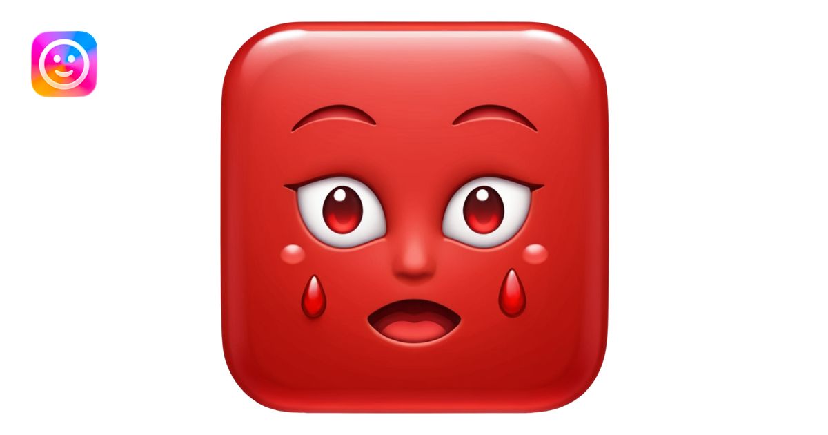 glitter red blood emoji | AI Emoji Generator
