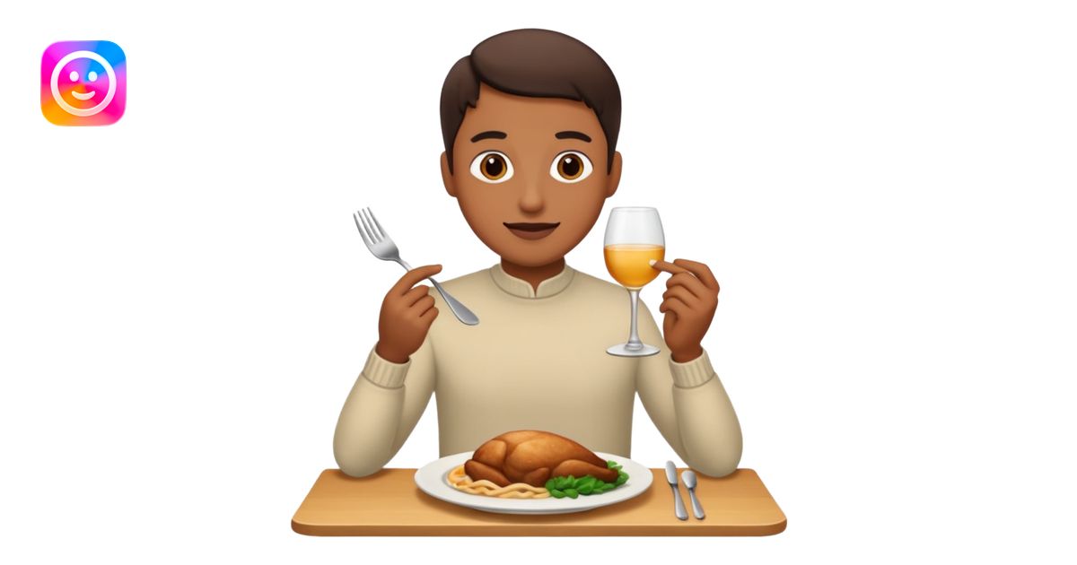 PERSON HAVING DINNER emoji | AI Emoji Generator