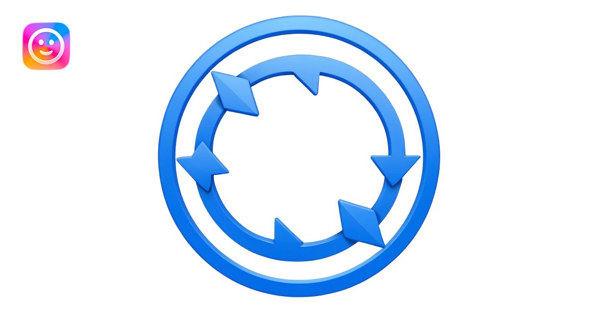 blue arrows in cycle emoji | AI Emoji Generator