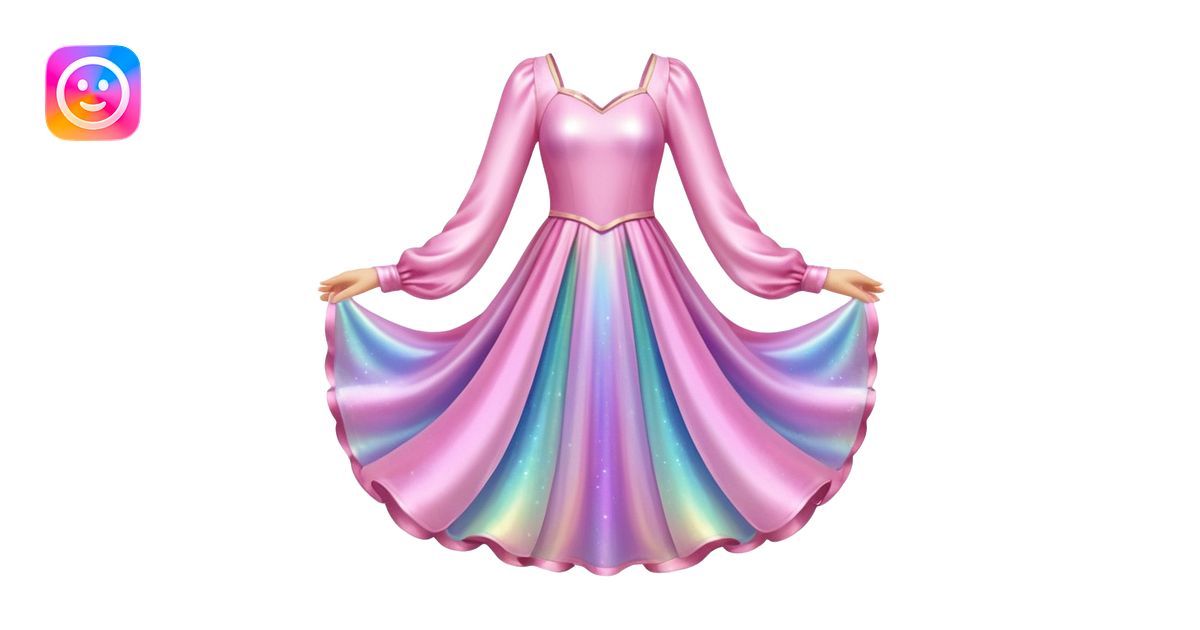 Realistic pink fairy sparkle dress emoji | AI Emoji Generator