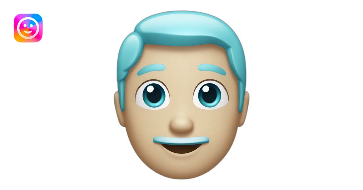 Cyan mart emoji | AI Emoji Generator