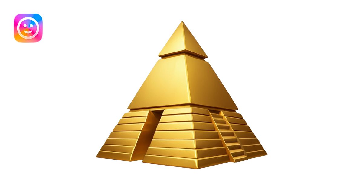 Gold big shiny giant ancient Egyptian pyramid emoji | AI Emoji Generator