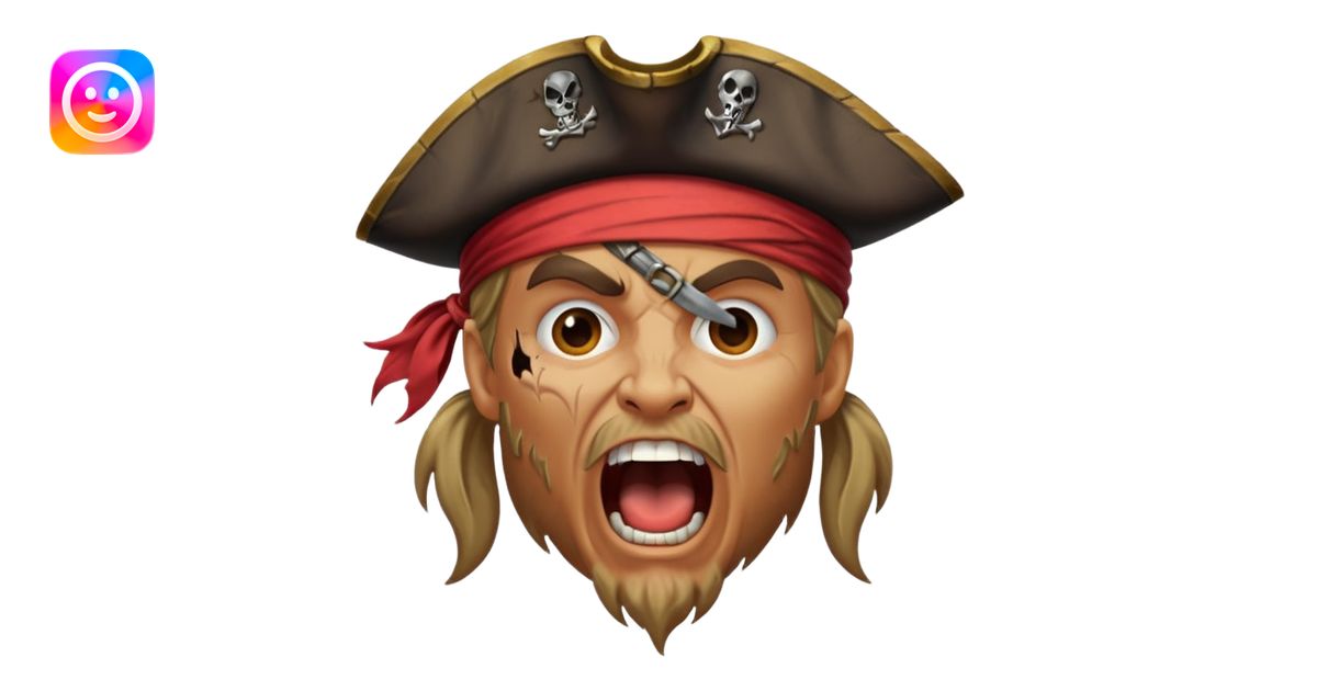 pirate, screaming emoji | AI Emoji Generator