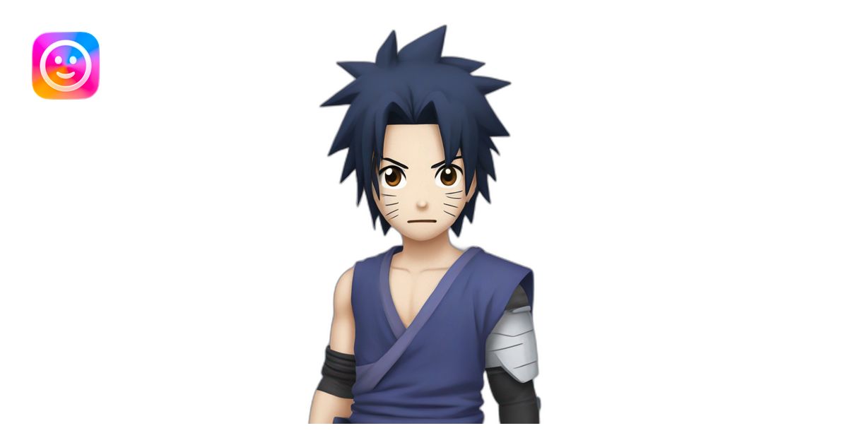 Sasuke Uchiha from "Naruto" emoji | AI Emoji Generator