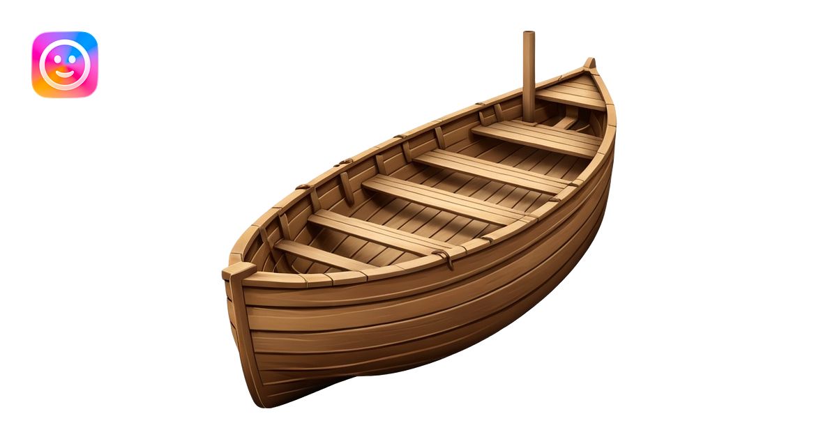 Wooden boat emoji | AI Emoji Generator
