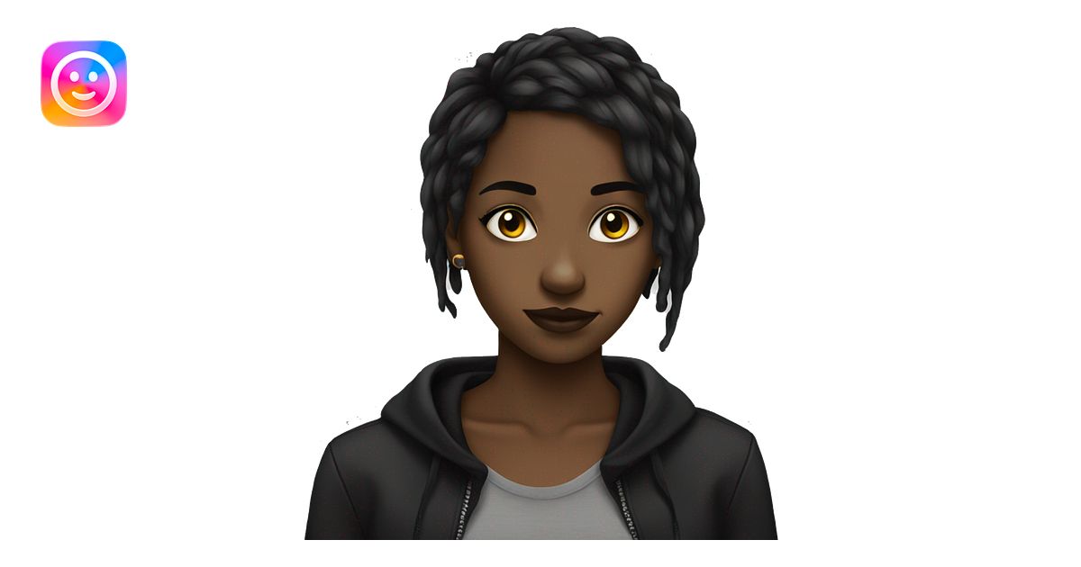 Black girl emo emoji | AI Emoji Generator