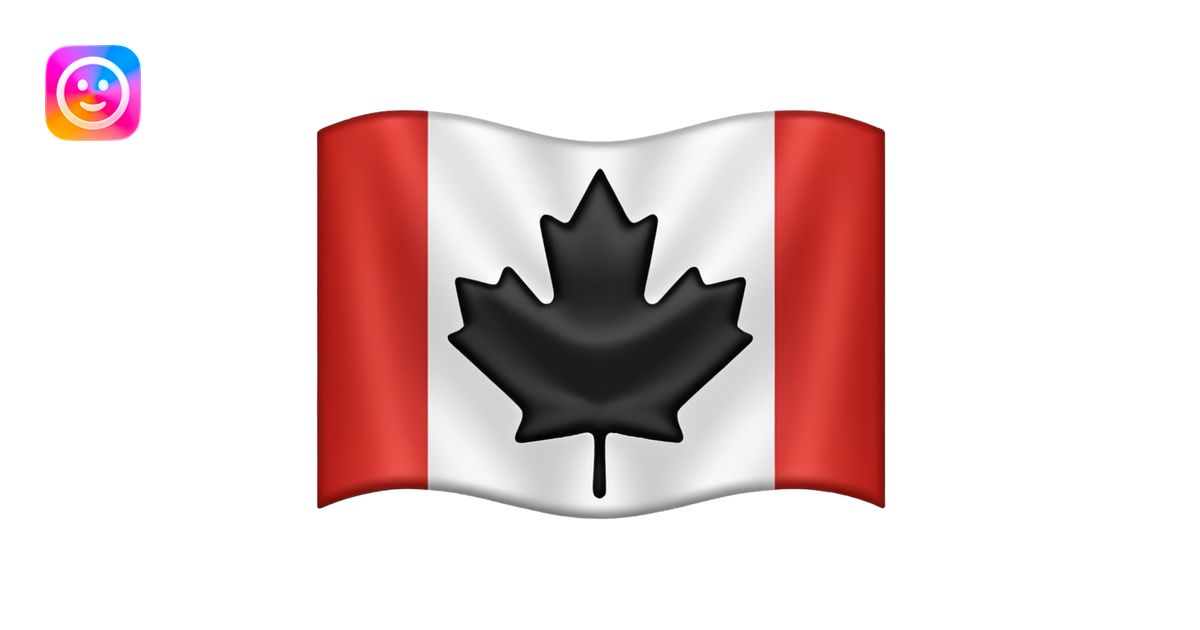 canada flag without colours emoji | AI Emoji Generator