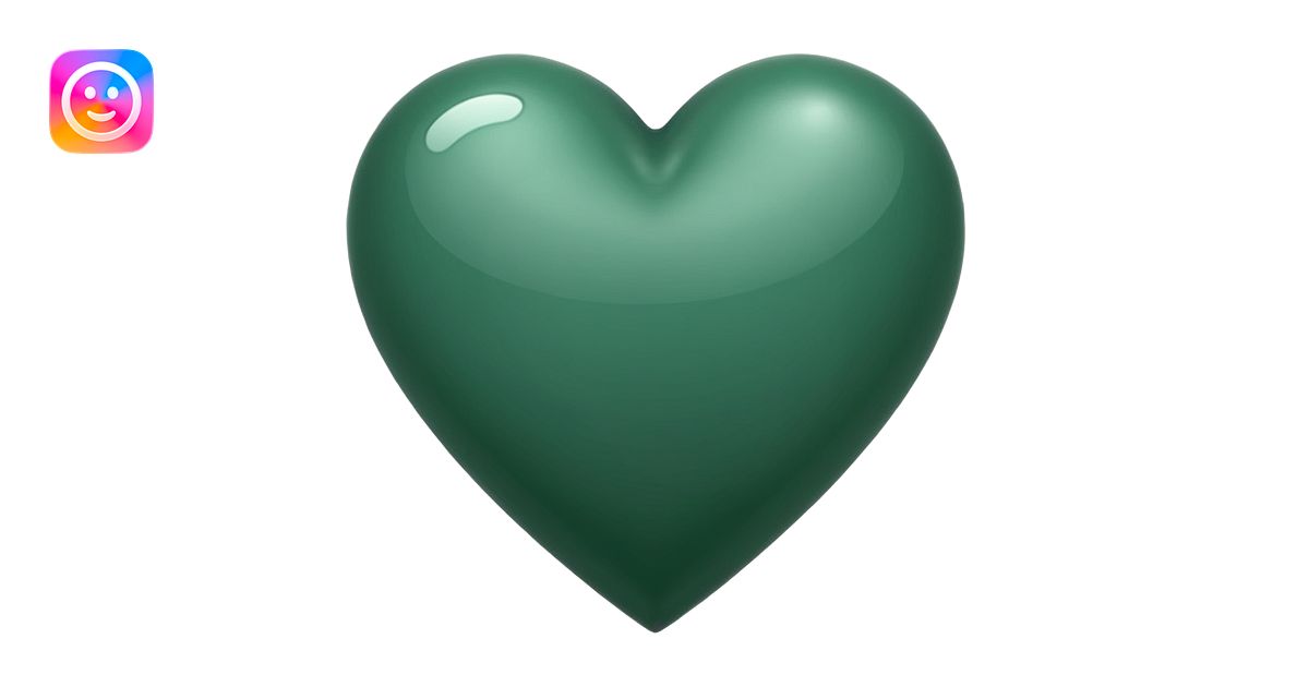 Quiero un corazón color verde pino emoji | AI Emoji Generator