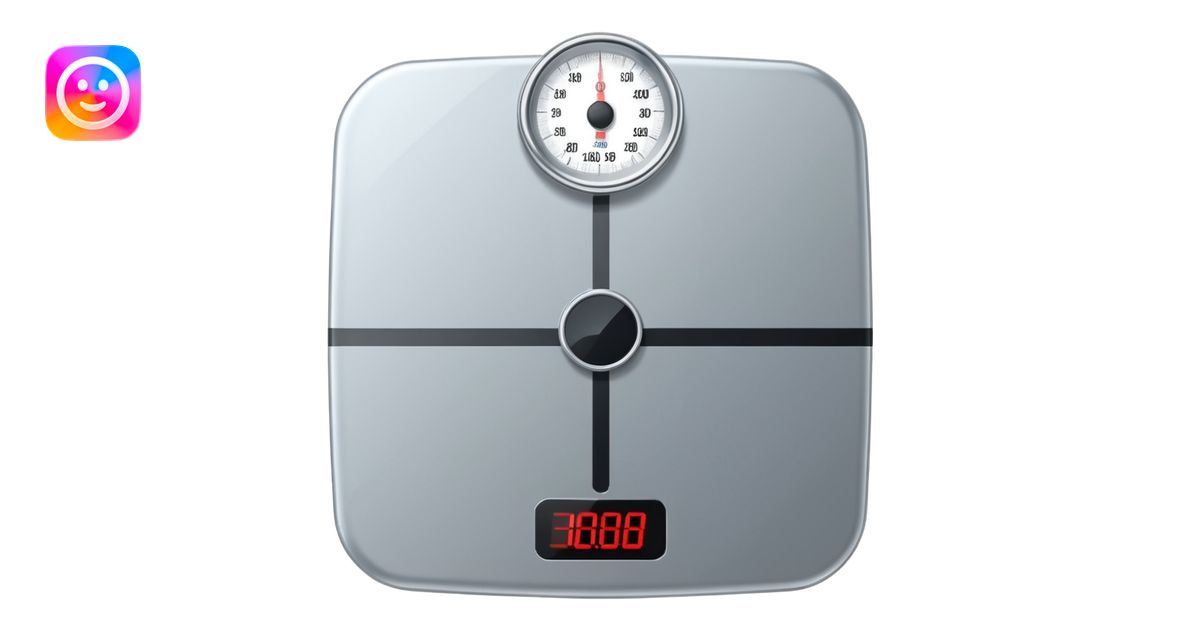 Digital weight scale with 0:00 on it emoji | AI Emoji Generator