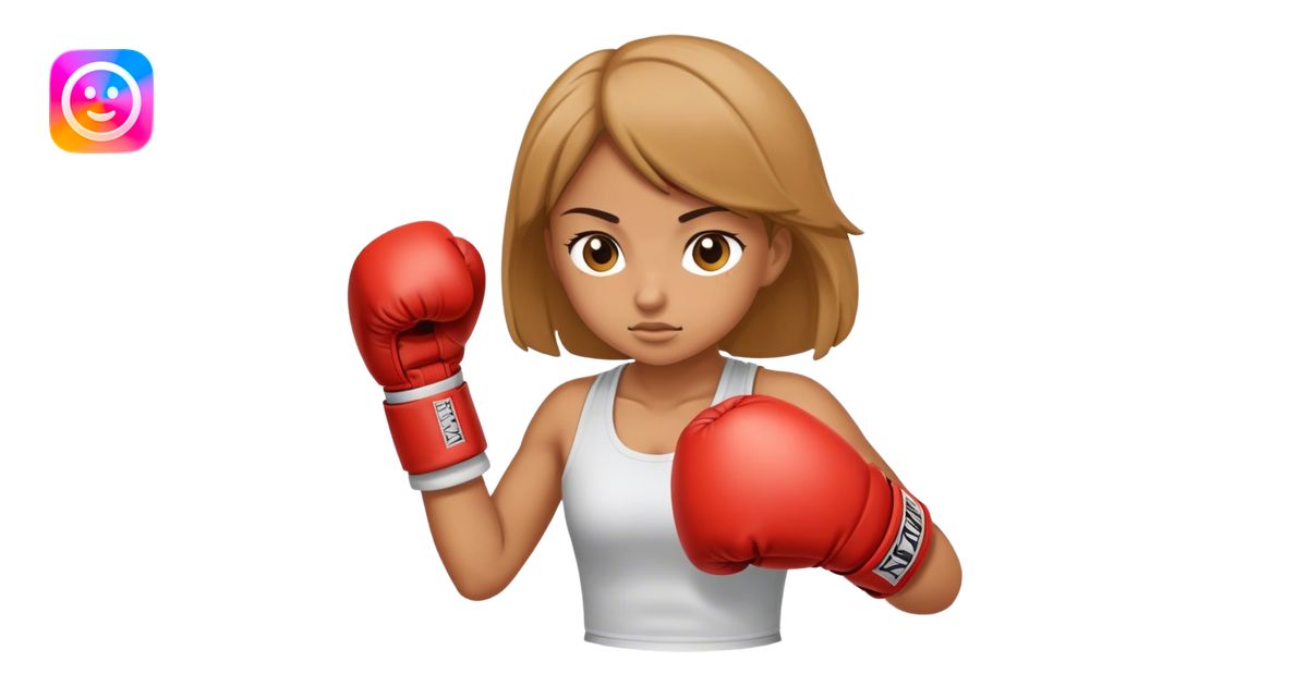 Girl boxing emoji | AI Emoji Generator