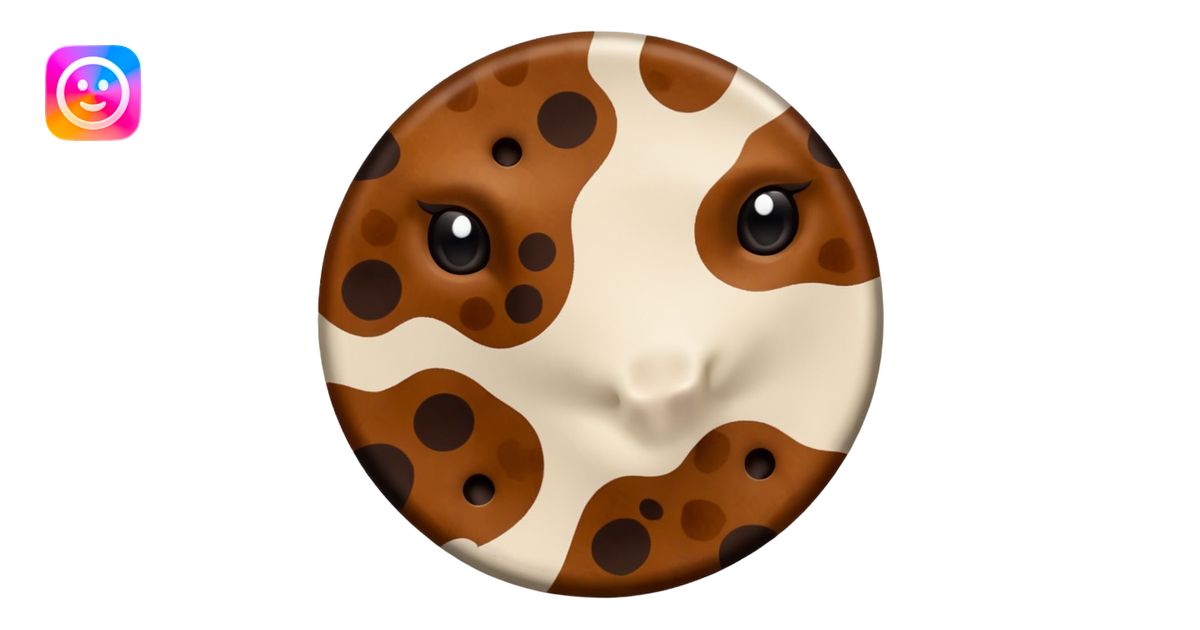 circle filled with cow skin print emoji | AI Emoji Generator