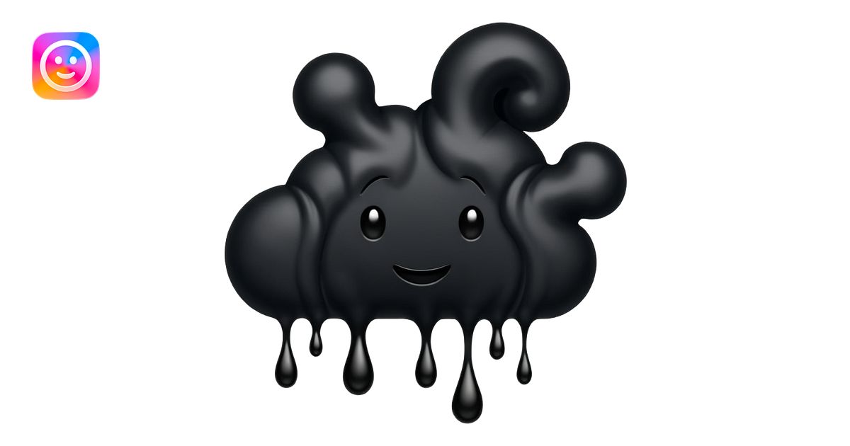 Spilled Ink Blot emoji | AI Emoji Generator