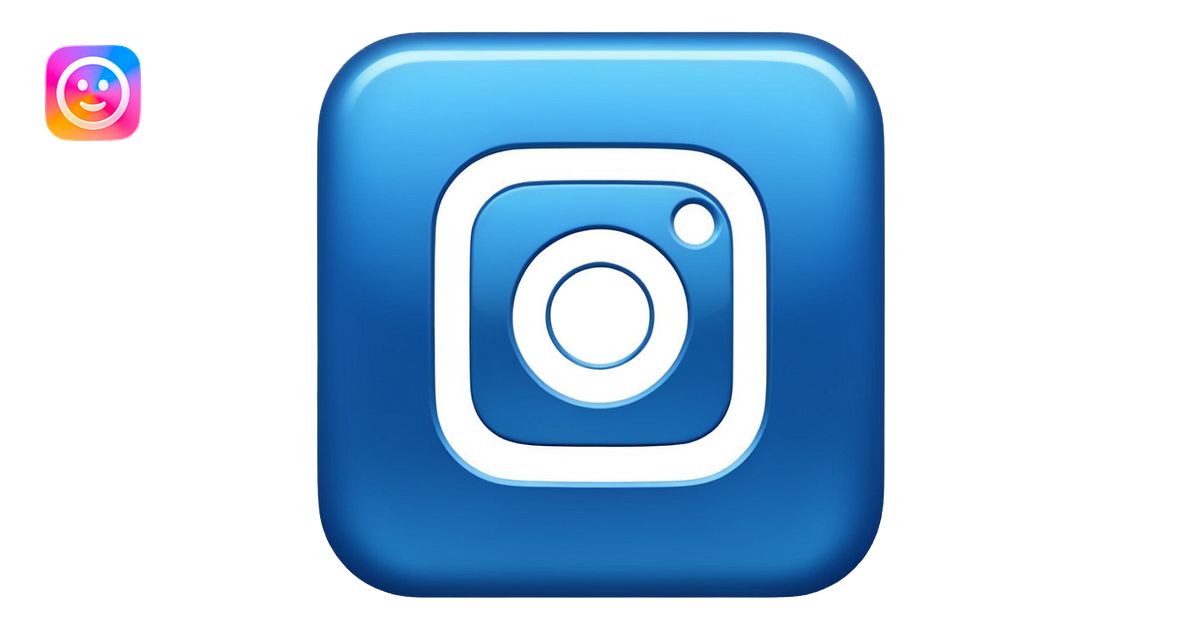 Instagram blue thick meta symbol emoji | AI Emoji Generator