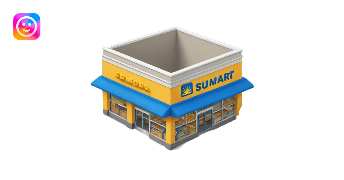 “Walmart store with a simple, recognizable design, featuring the iconic ...