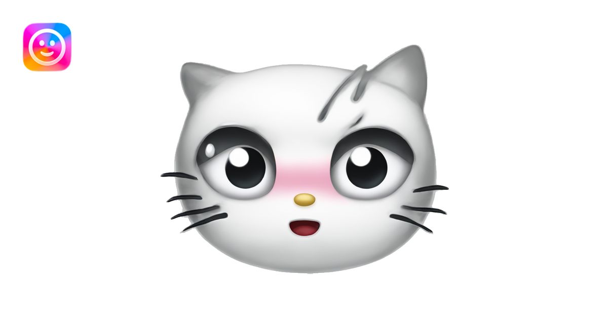 sad hello kitty with tear drop on her face emoji | AI Emoji Generator