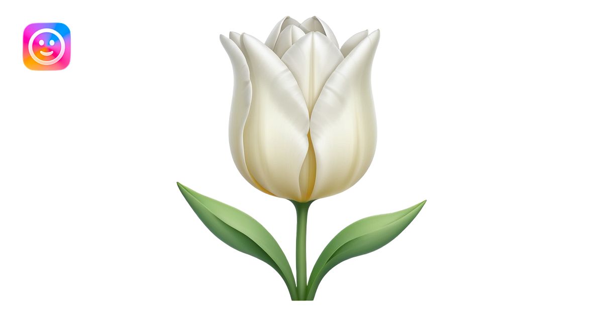 White tulip emoji | AI Emoji Generator
