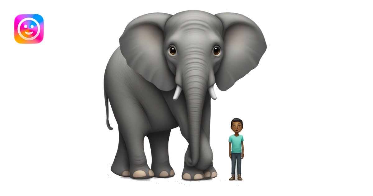 elephant and human together emoji | AI Emoji Generator