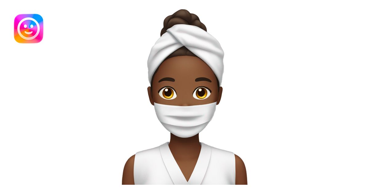 Woman with brown skin. Putting on skincare sheet mask on her face ...