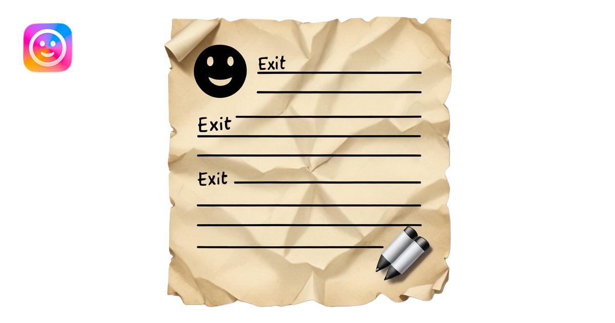 exit ticket emoji | AI Emoji Generator