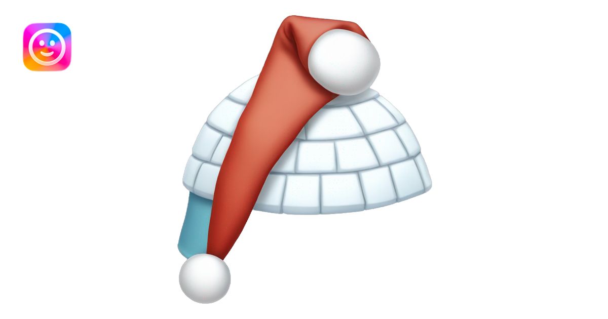 igloo xmas santa hat emoji | AI Emoji Generator