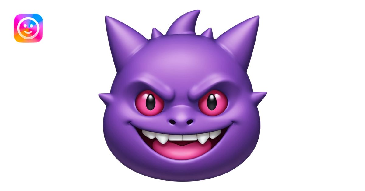 glitter purple and pink gengar emoji | AI Emoji Generator