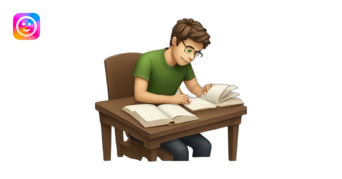 youngman studying emoji | AI Emoji Generator