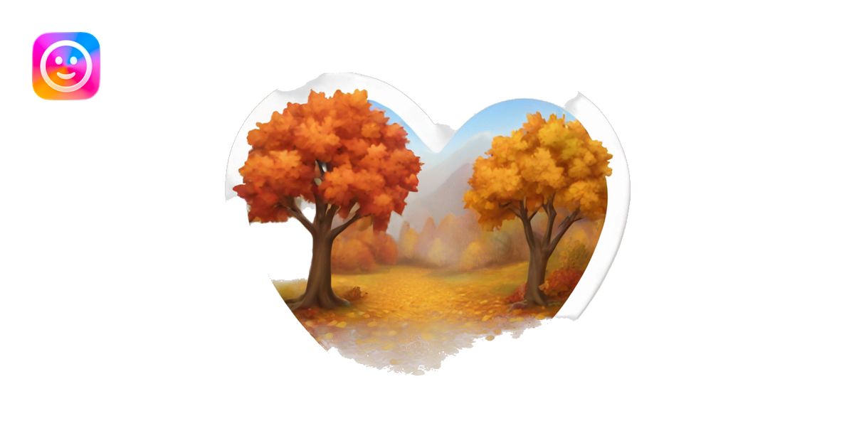 Heart of the autumn colors emoji | AI Emoji Generator