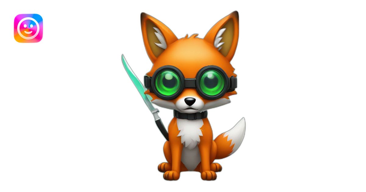 fox with a knife and night vision goggles emoji | AI Emoji Generator