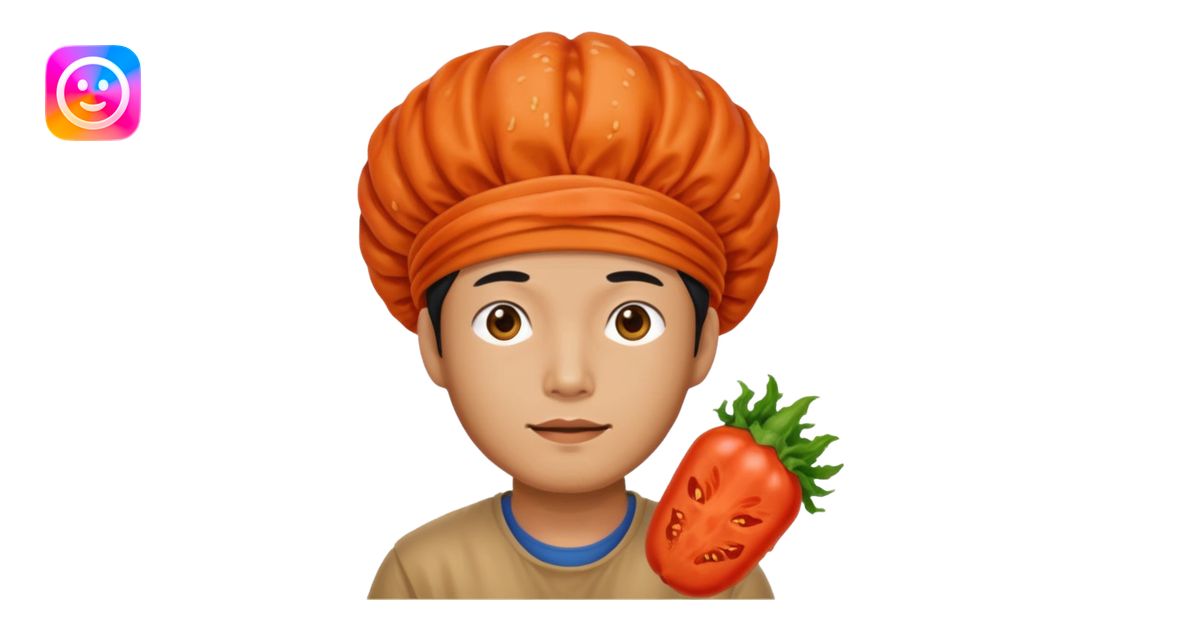 Wearing kimchi man emoji | AI Emoji Generator