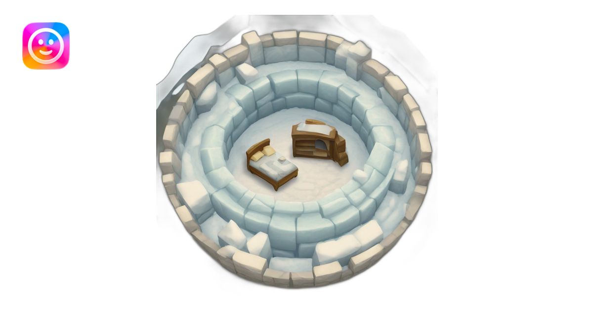 igloo inside igloo - inception emoji | AI Emoji Generator