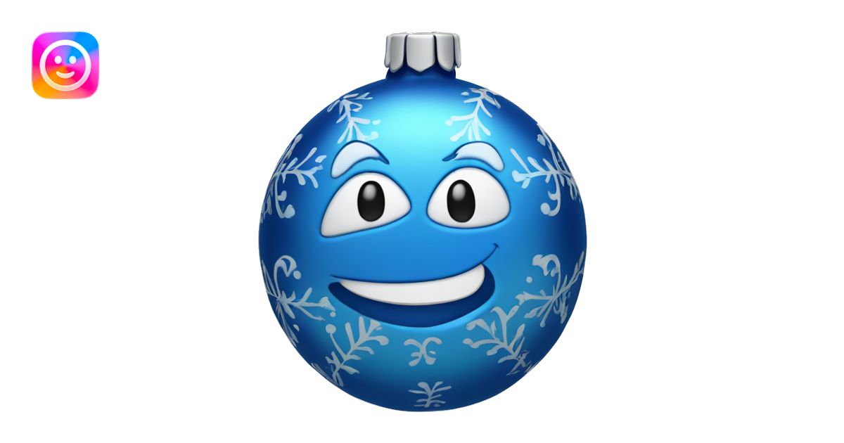 blue ornament with the name jake on it in cursive emoji | AI Emoji ...