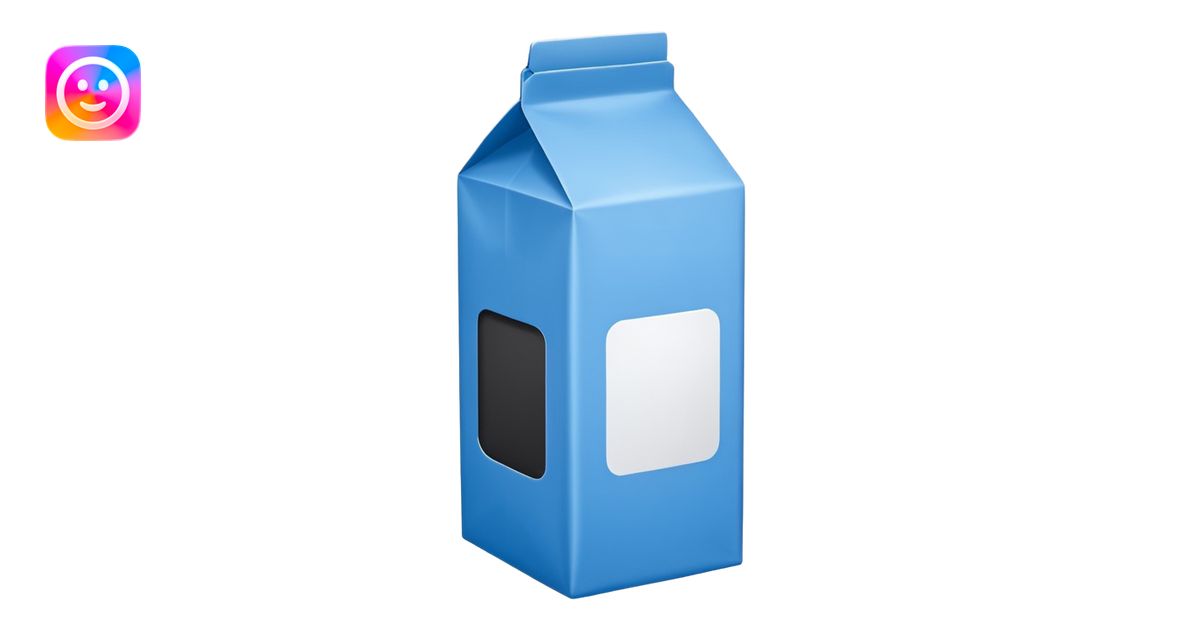blue milk carton emoji | AI Emoji Generator