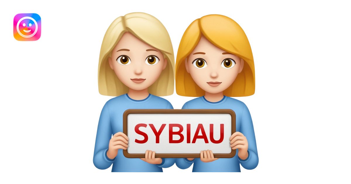 Realistic picture of 2 girls holding a sign that says SYBAU emoji | AI ...