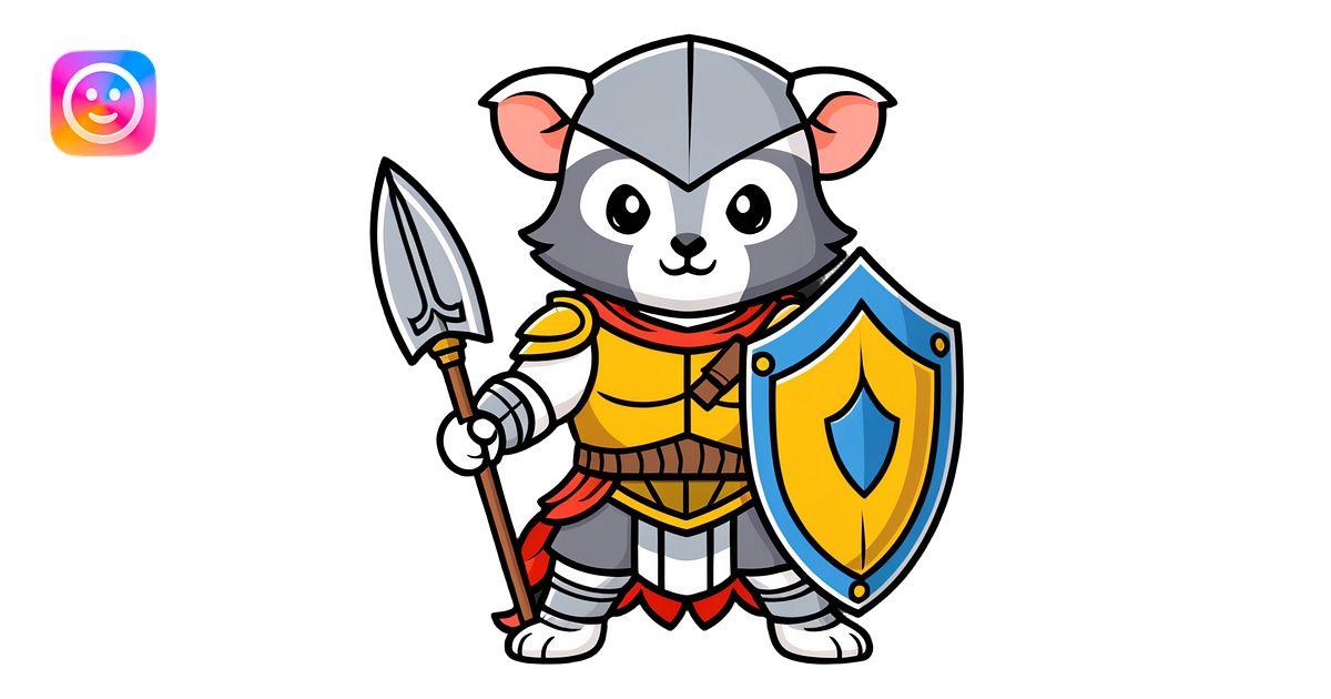 possum dressed as the Greek god Achilles, wearing ancient Greek armor ...