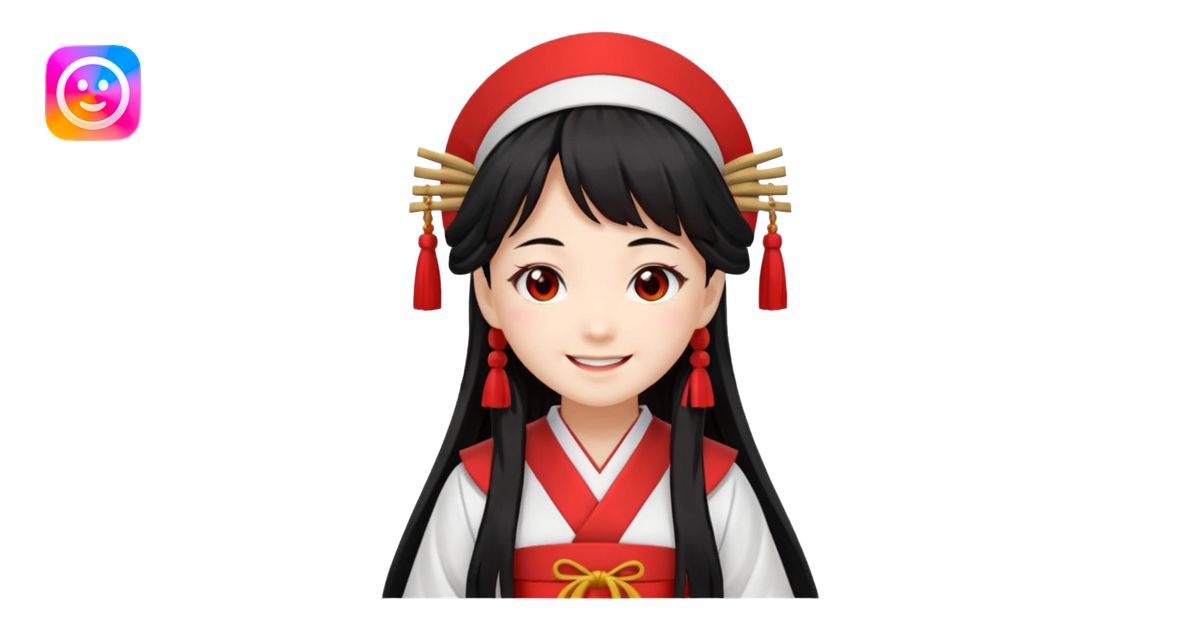 reimu hakurei from touhou project 07 emoji | AI Emoji Generator