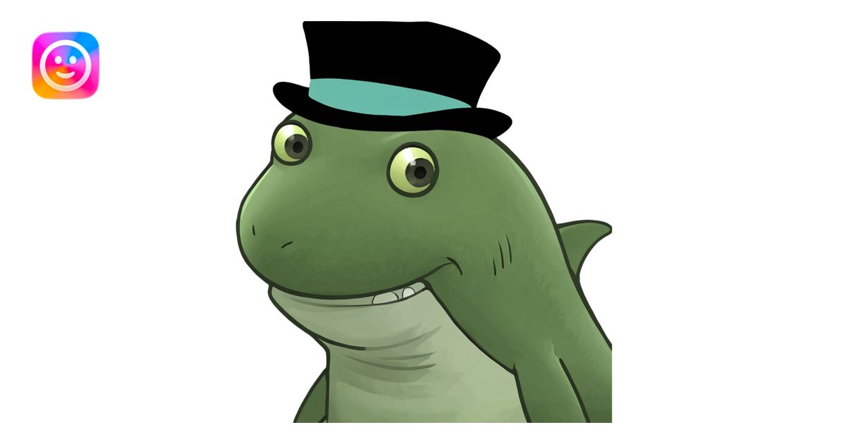 Shark with a top hat meme | AI Emoji Generator