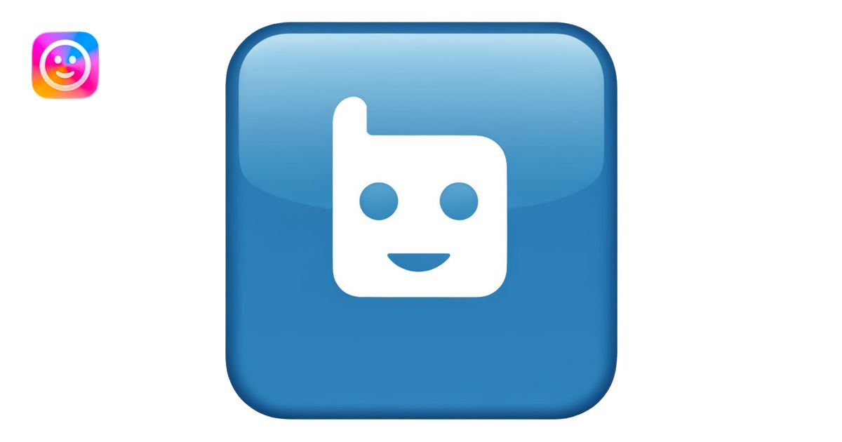 LinkedIn icon, blue and white, simple and recognizable, rounded square ...