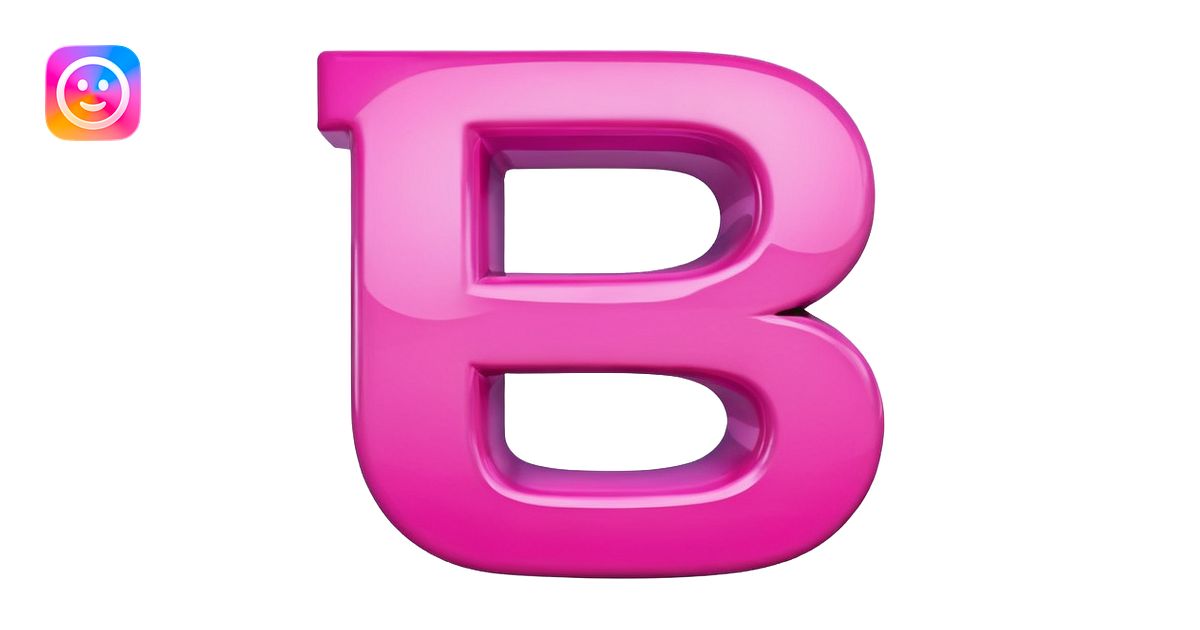 mix color pinks 3d letter p emoji | AI Emoji Generator