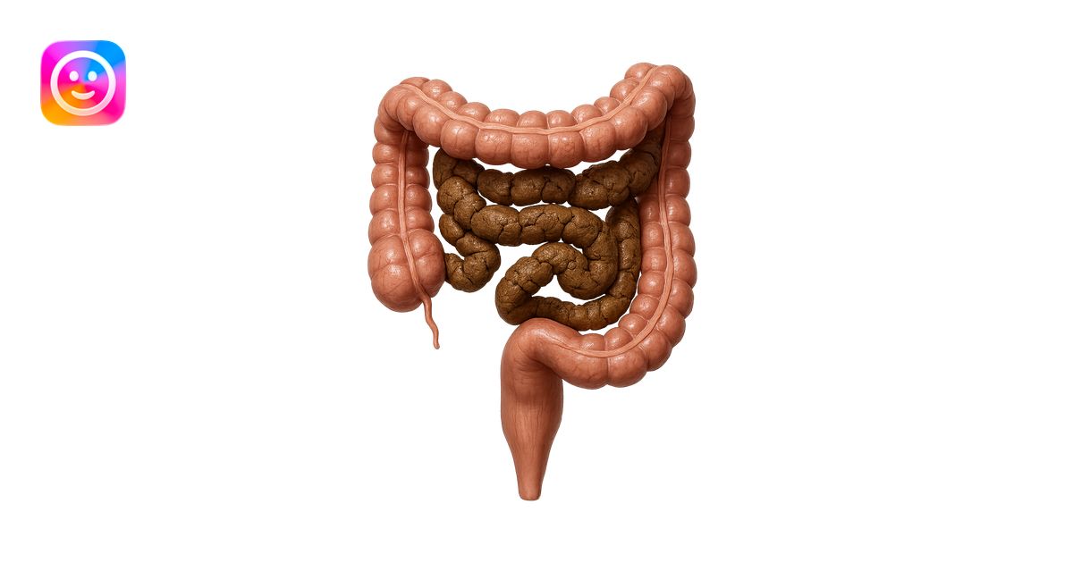 intestino umano anatomico realistico con feci spezzettate ...