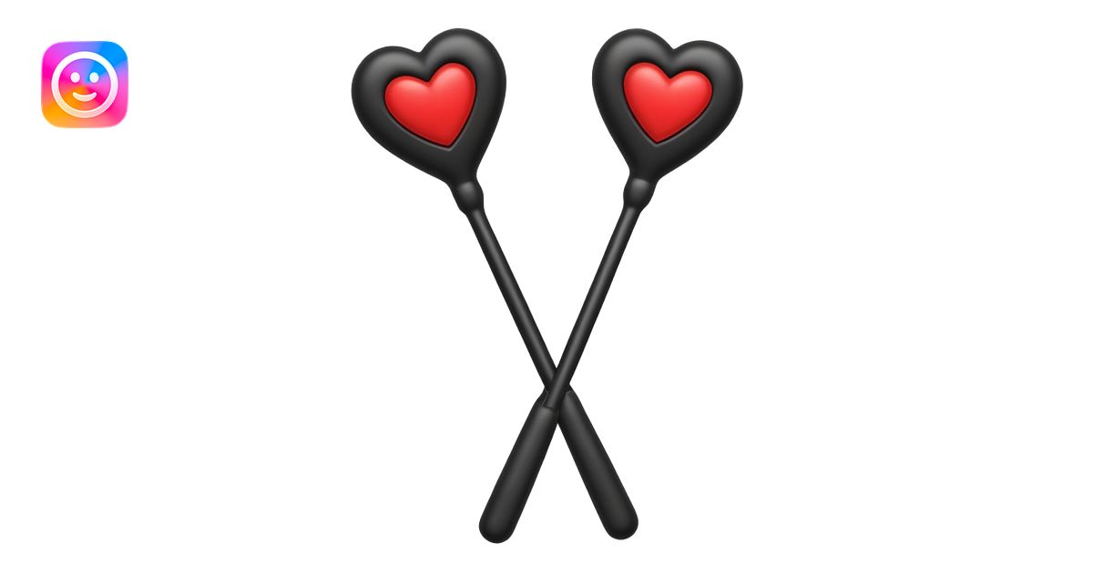 two black massage wands with a heart centred above them emoji | AI ...