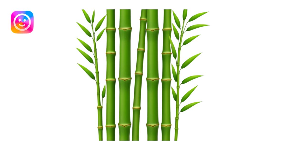 green bamboo stalks with leaves emoji | AI Emoji Generator
