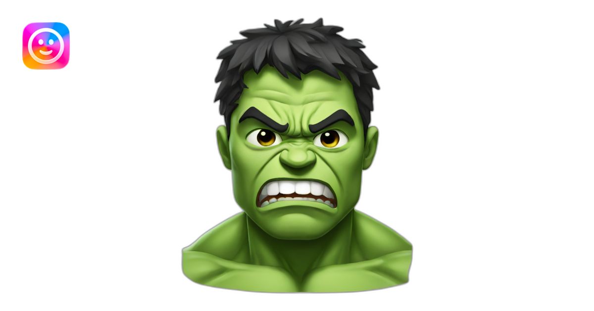 Crying hulk emoji | AI Emoji Generator