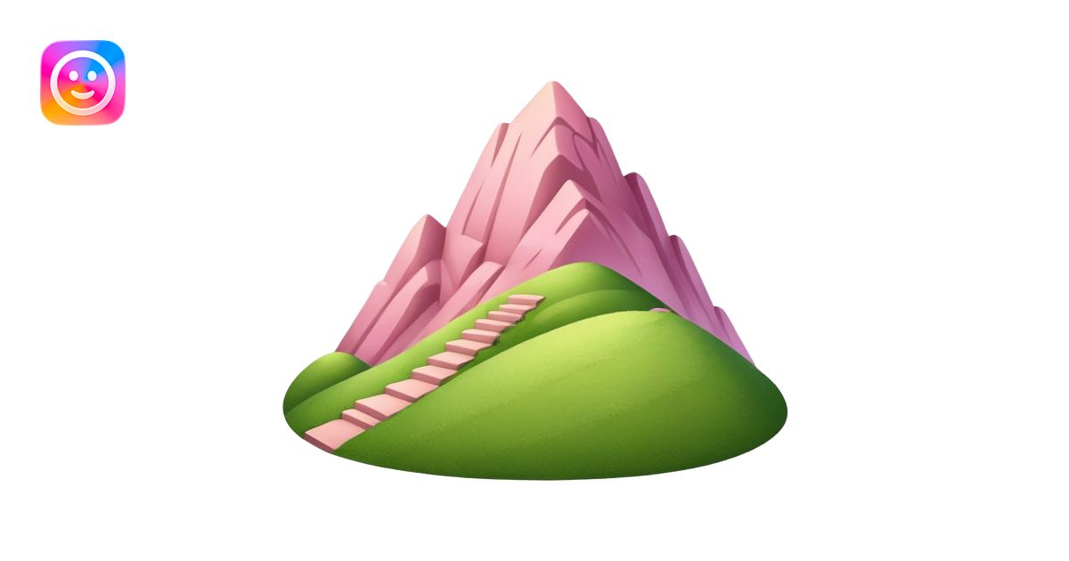 pink high hill emoji | AI Emoji Generator