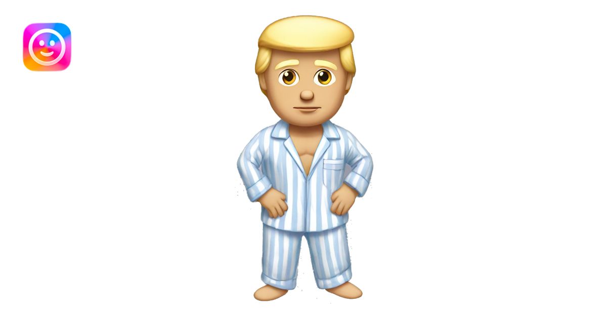 Donald Trump en pyjama emoji | AI Emoji Generator
