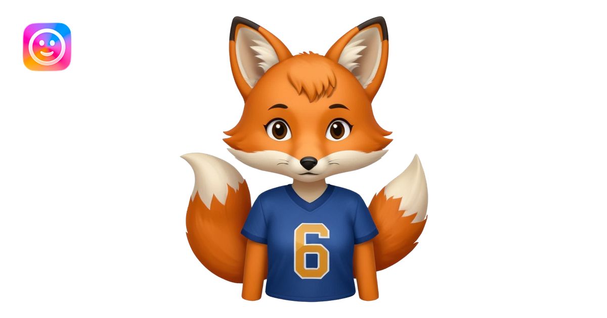A cute girl fox with a bushy tail wearing a LA Rams shirt - with the ...